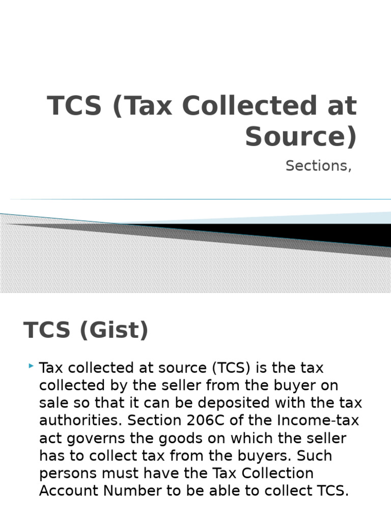 TCS (Tax Collected at Source) | PDF | Taxes | Value Added Tax