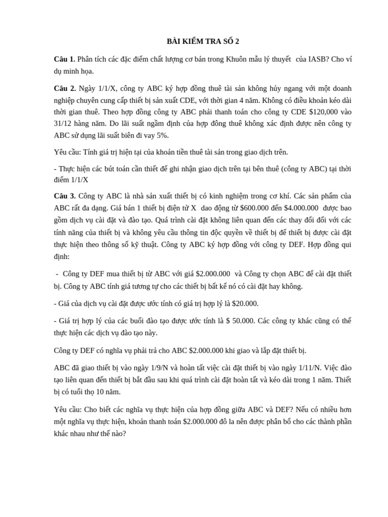 BÀI KIỂM TRA SỐ 2- ktqt | PDF