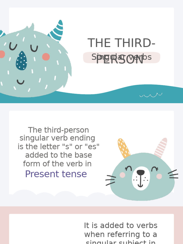 Colorful Illustrative Interactive The Third-Person Singular Verb ...
