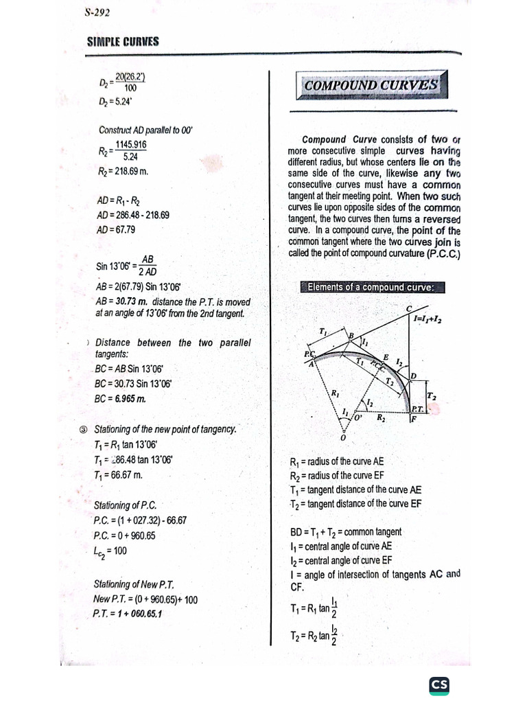 Compound Curve | PDF
