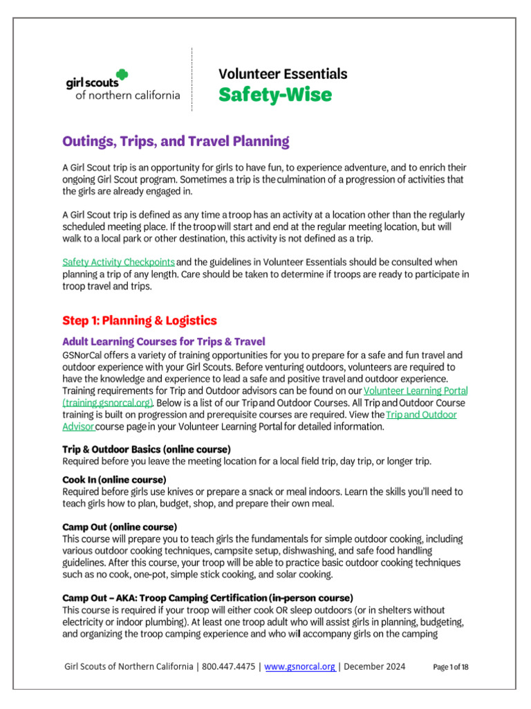 Girl Scouts NorCal Volunteer Resources | PDF