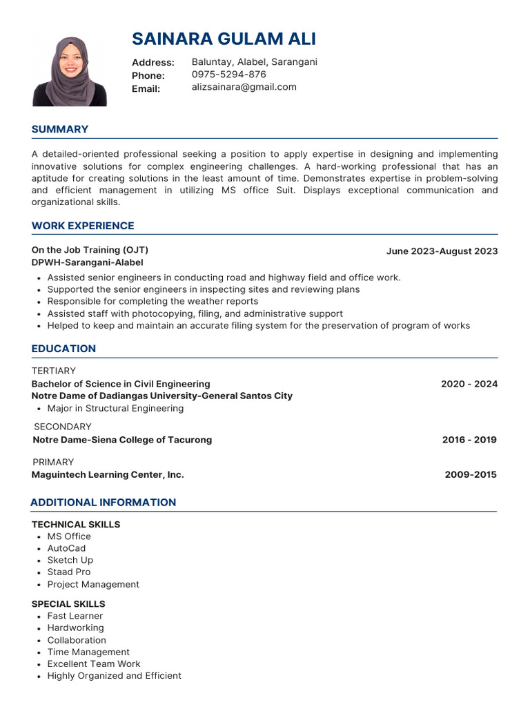 Sainara Ali Resume | PDF