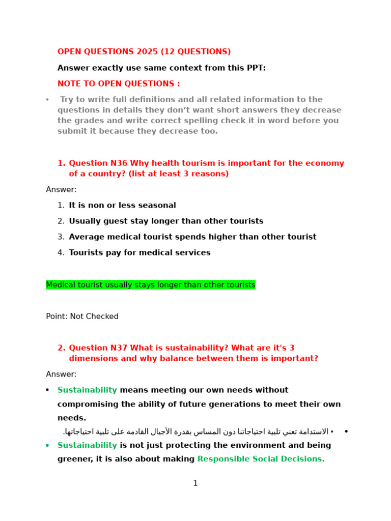Open Questions 2025-2 | PDF | Sustainability | Non Communicable Disease