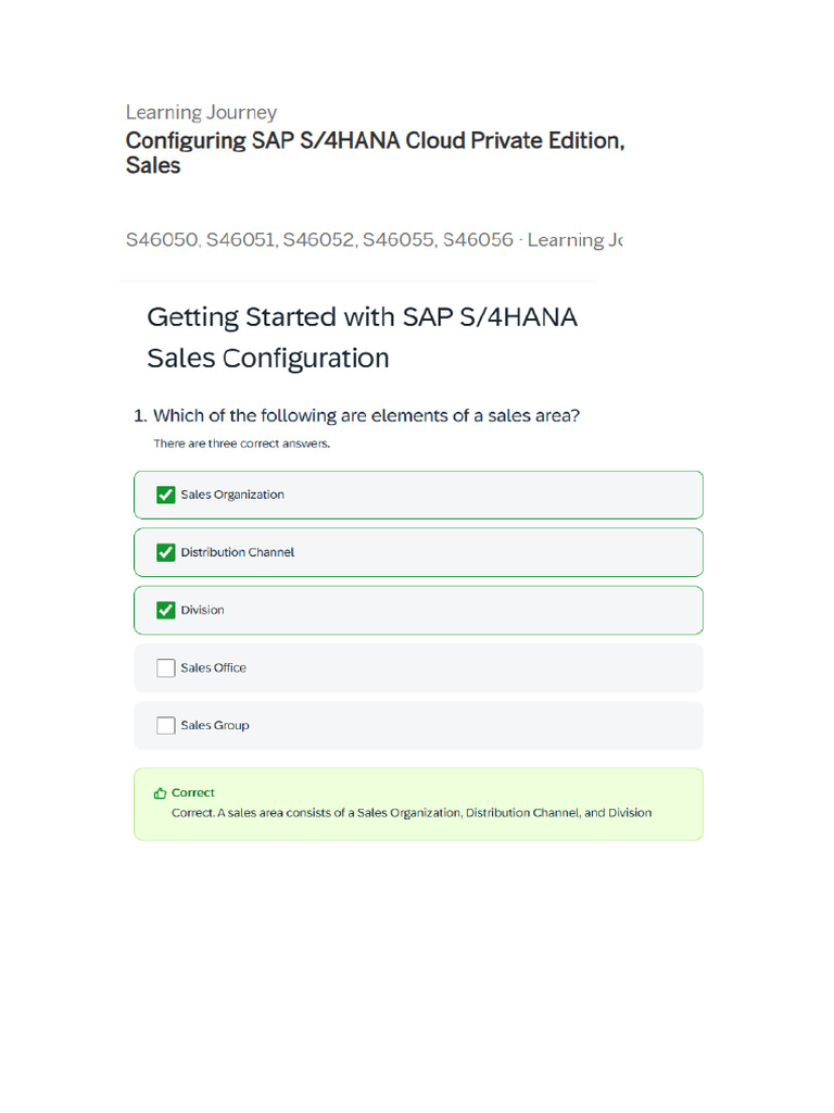 Certificacion Sap SD Configuring Sap S4 Hana | PDF