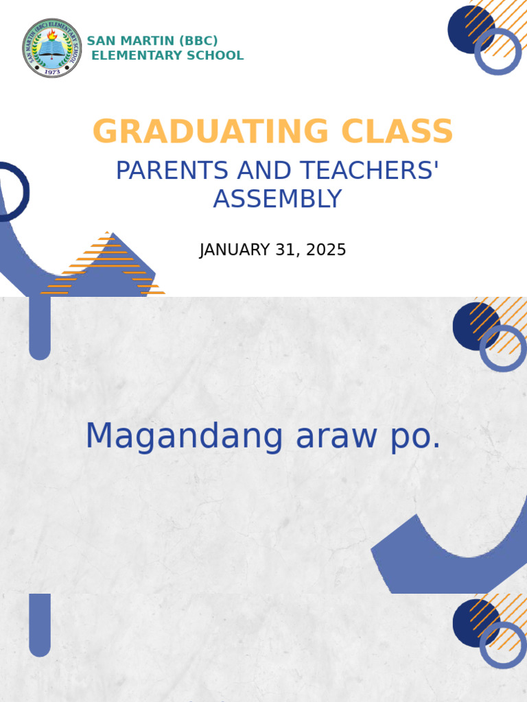 Parents-Teachers Assembly Agenda 2025 | PDF