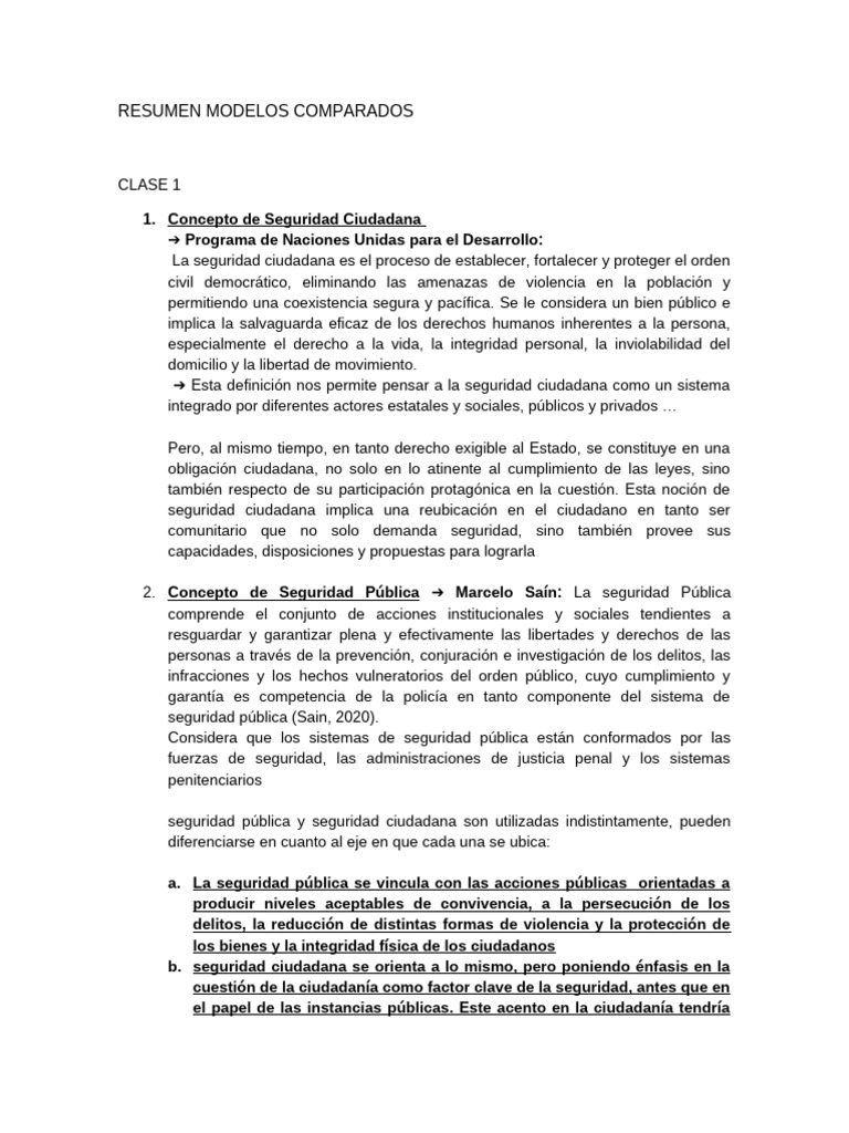 Resumen Modelos Comparados-1 | PDF | Policía | Valores
