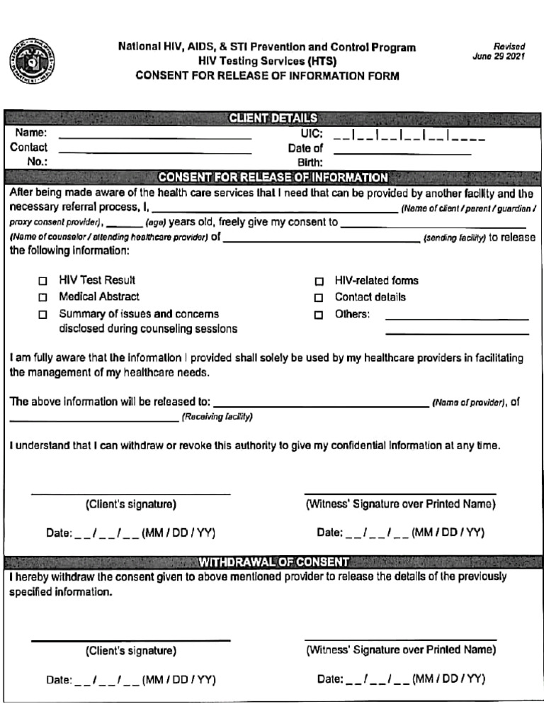 Consent For Release of Information | PDF