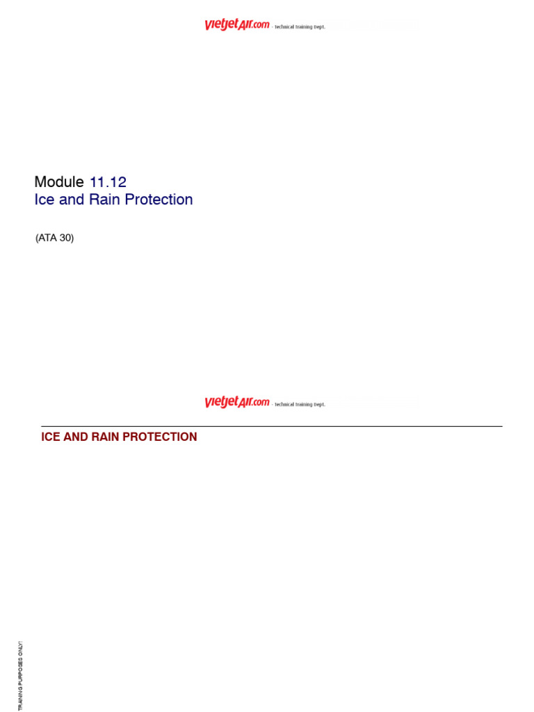 Aircraft Ice & Rain Protection Guide | PDF | Detector (Radio) | Ice