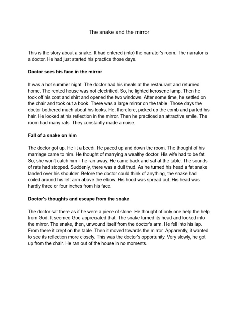 Snake Encounter: A Doctor's Fear | PDF