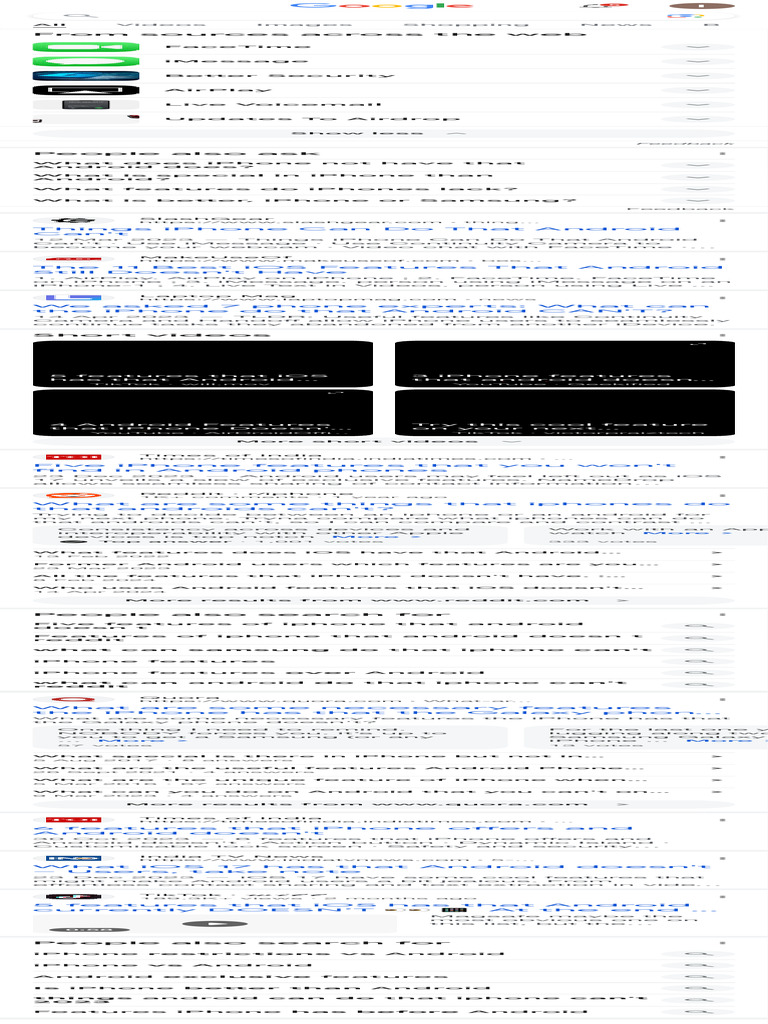 Features of Iphone That Android Doesn't - Google Search | PDF | I Phone ...