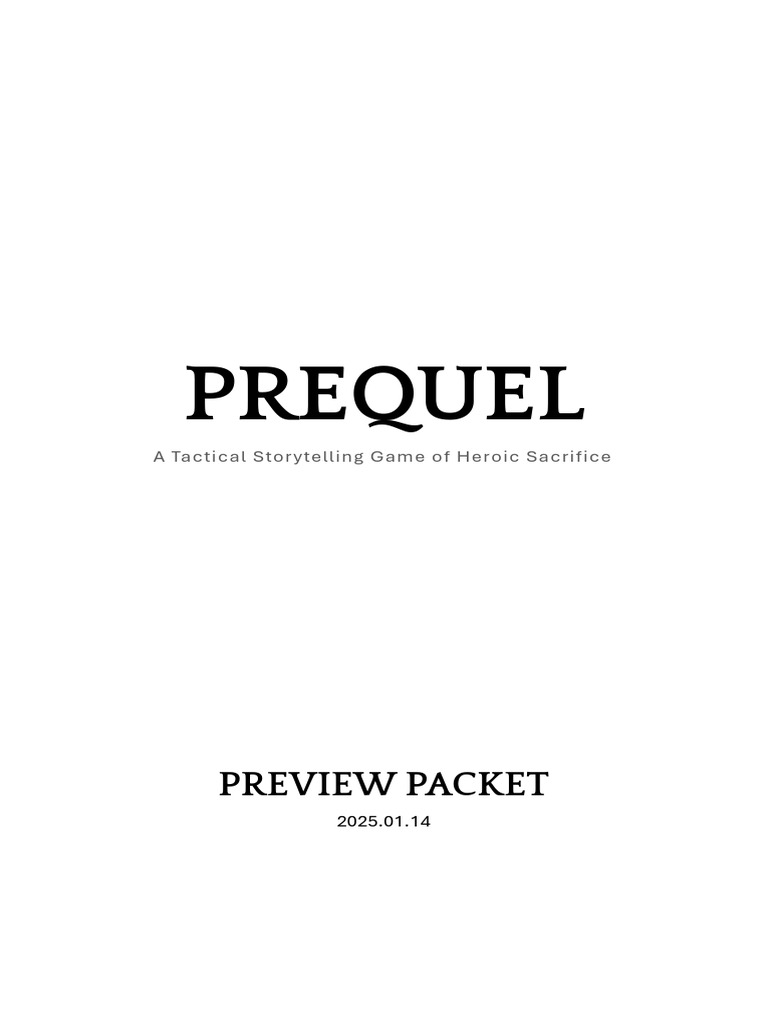 PREQUEL Preview Packet.20240114 | PDF | Quest