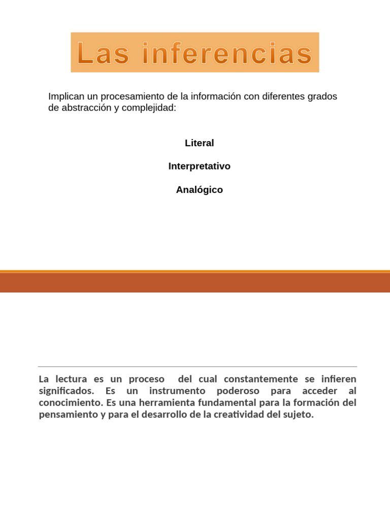 Las Inferencias 3 | PDF | Información | Conocimiento