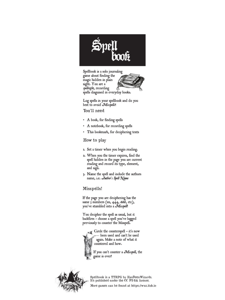 TTRPG Spellbook Guide | PDF