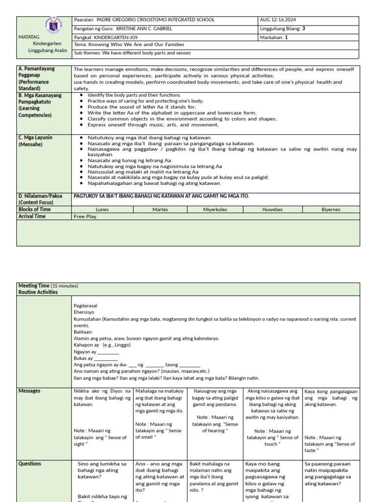 KTG-Week 3 Quarter 1 Final | PDF