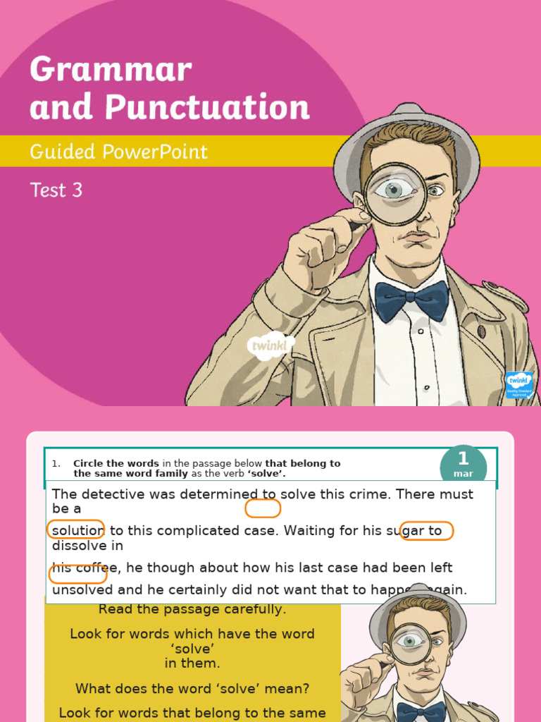 Year 3 Grammar and Punctuation Test 3 | PDF | Word | Linguistic Typology