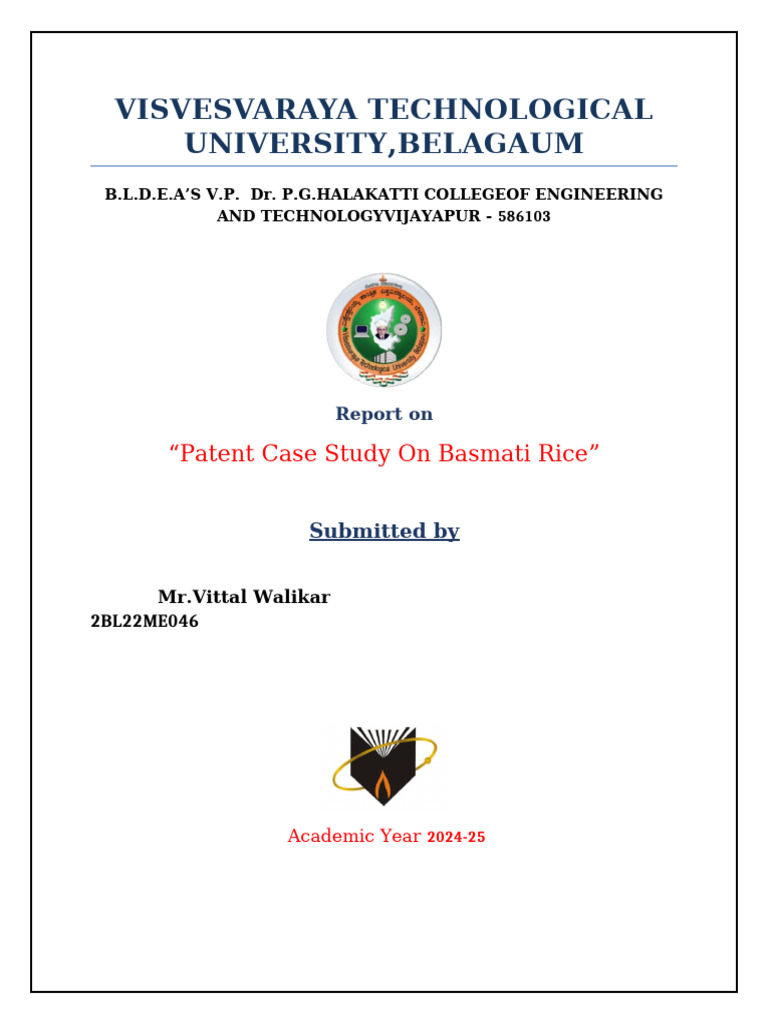 RM & IPR Front Page Vitthal | PDF