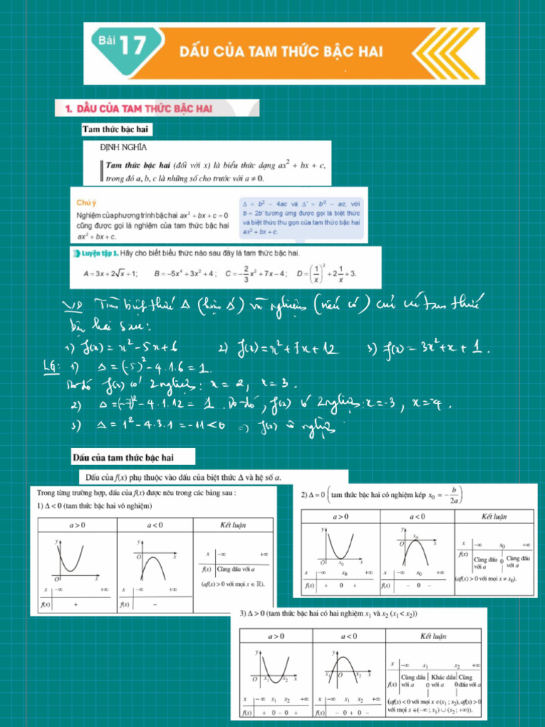 Dau cua tam thuc bac hai | PDF