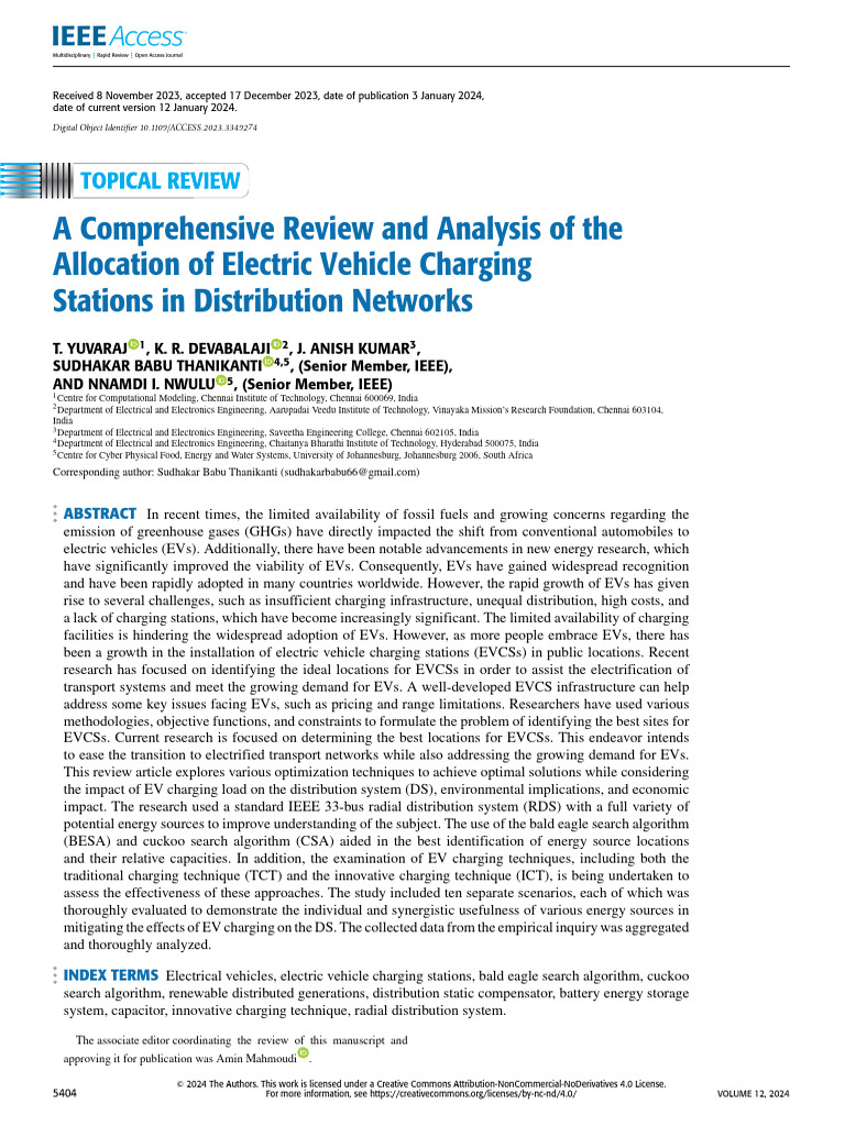 A Comprehensive Review and Analysis of The Allocation of Electric Vehicle Charging Stations in ...
