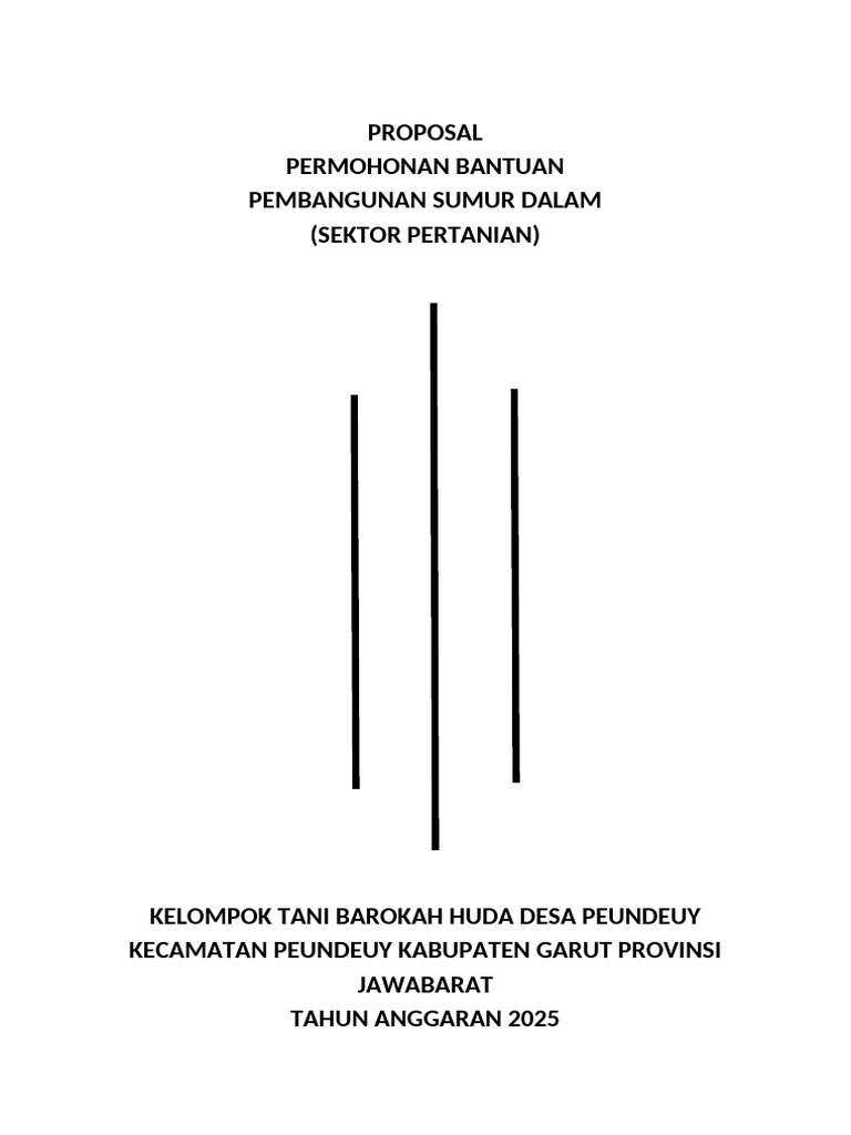 Permohonan Bantuan Sumur Pertanian Peundeuy | PDF