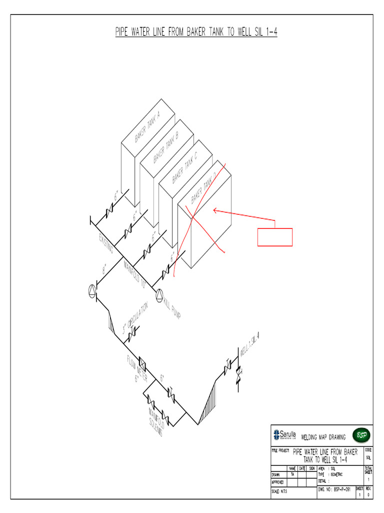 Bsp-P-091a Water Line From Baker Tank To Well Sil - 250226 - 144757 | PDF