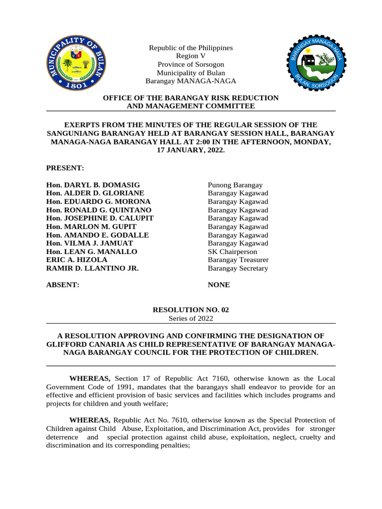 Approving The Appointment of BCPC Child Representative | PDF | Justice ...