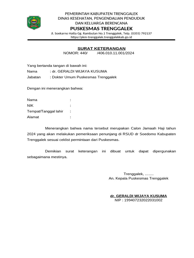 Surat Pengantar Rontgen | PDF