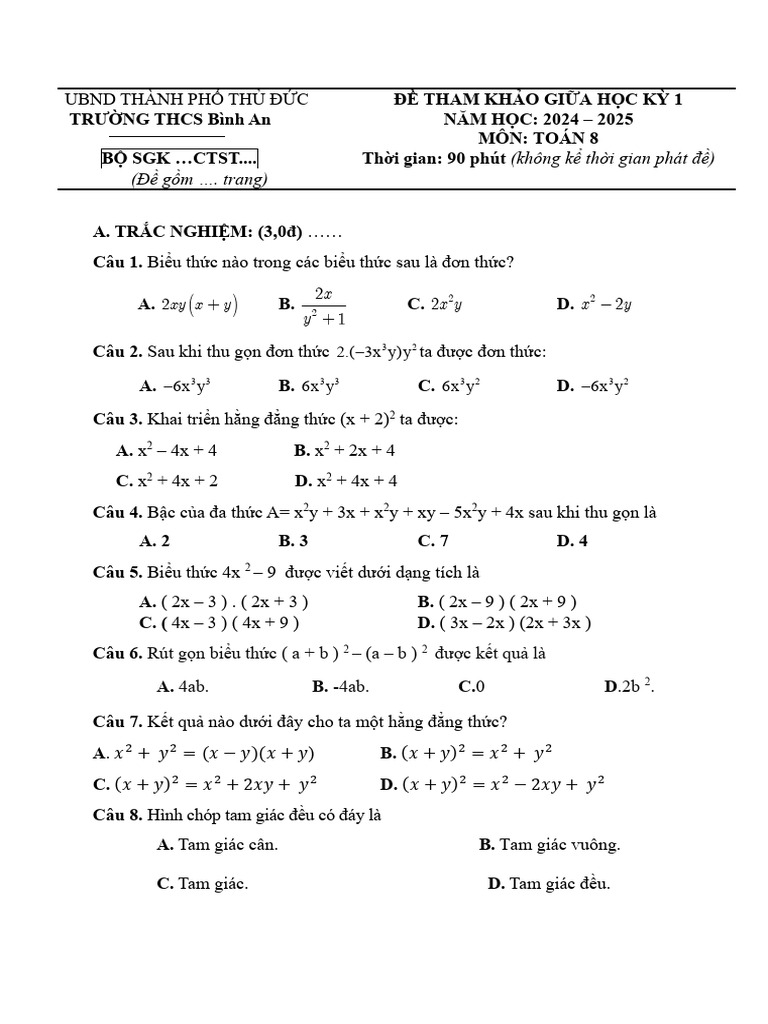 GHK1 Toan de 1-2 | PDF