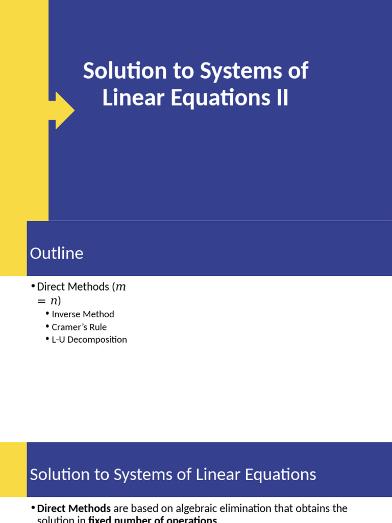 05 Solution To Systems of Linear Equations II | PDF | Matrix (Mathematics) | System Of Linear ...