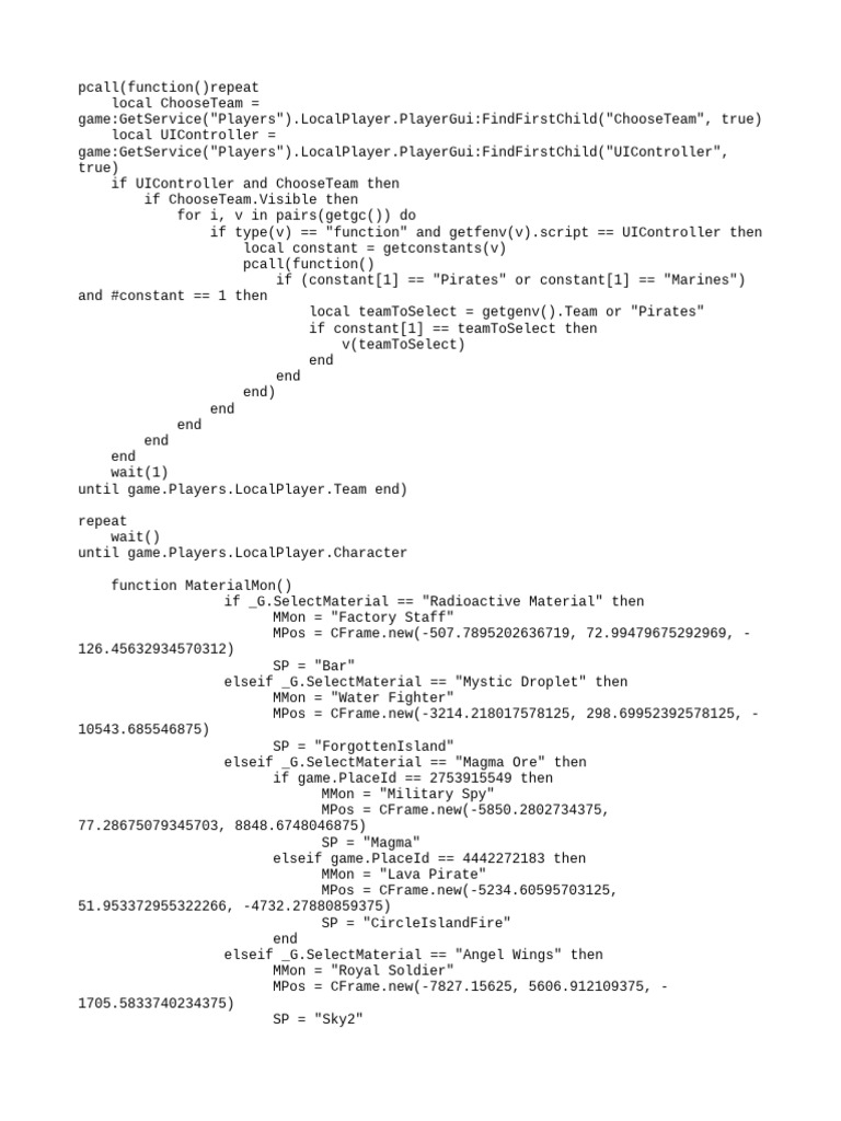 BloxFruits Lua | PDF