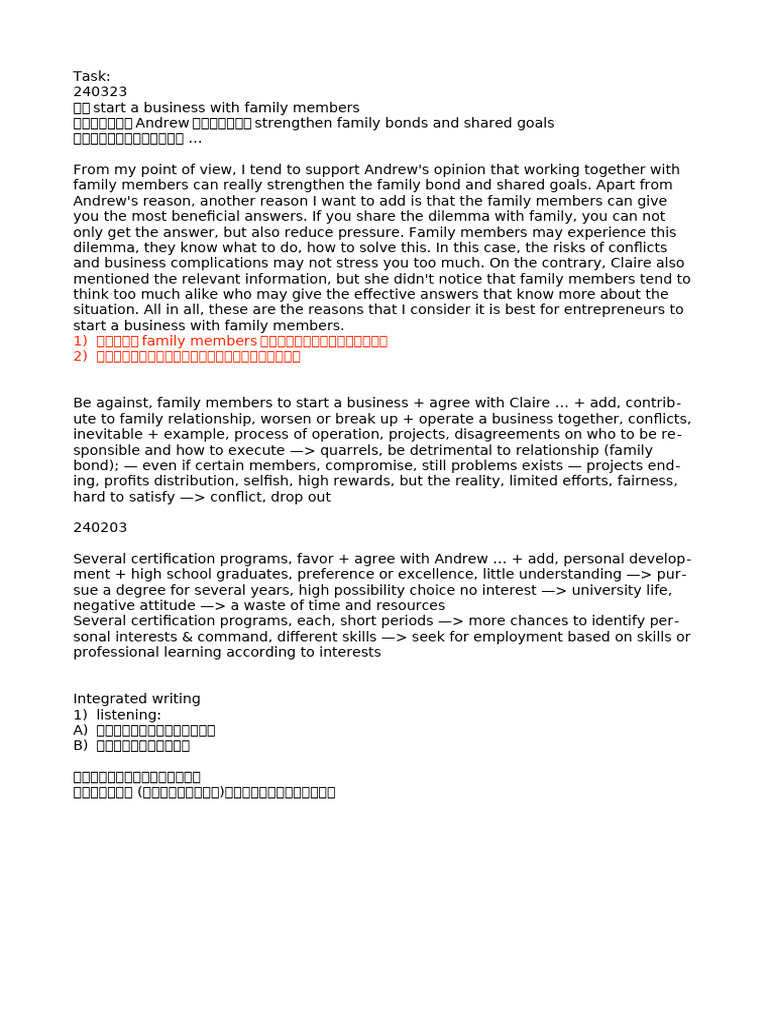 Starting a Family Business: Pros and Cons | PDF