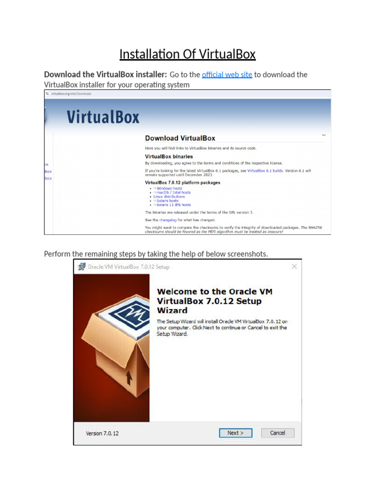 Installation of VirtualBox | PDF | Sudo | Software