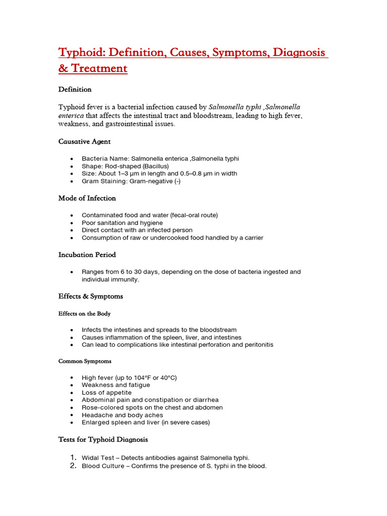 Typhoid | PDF