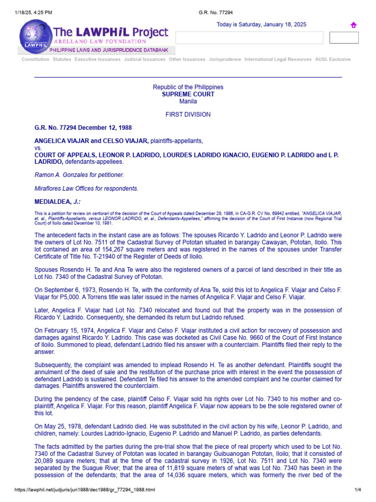 Viajar vs. CA, 168 SCRA 405 | PDF | Appellate Court | Appeal