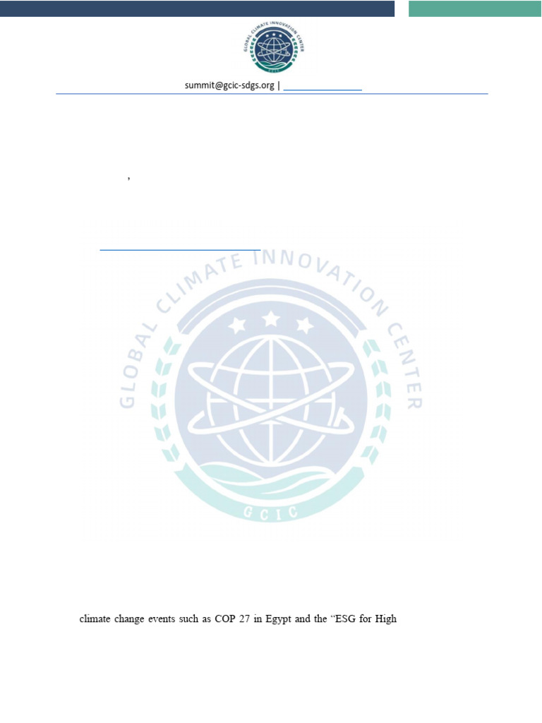 Attendee Invitation GCIC Annual Global Climate Innovation Summit | PDF ...