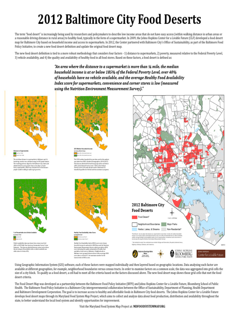 CLF Food Desert Poster 3 | PDF | Poverty Threshold | Poverty In The ...