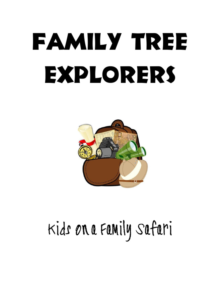 Family Tree Explorers Cover Page | PDF