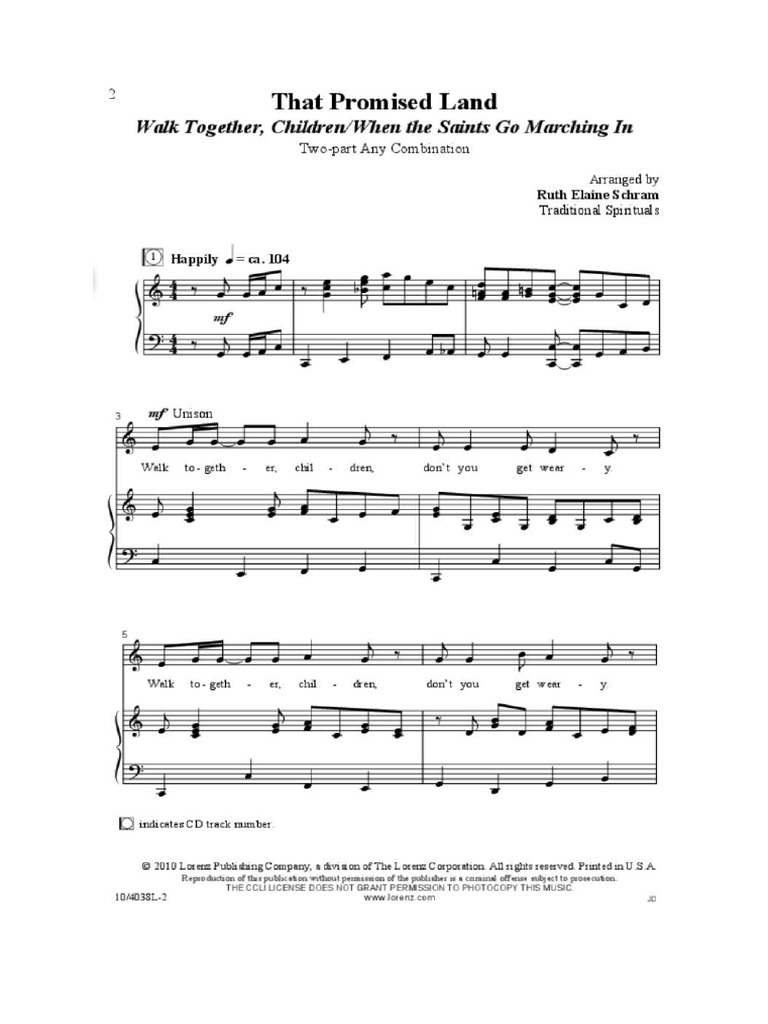 The Promisse Land - Piano Sheet | PDF