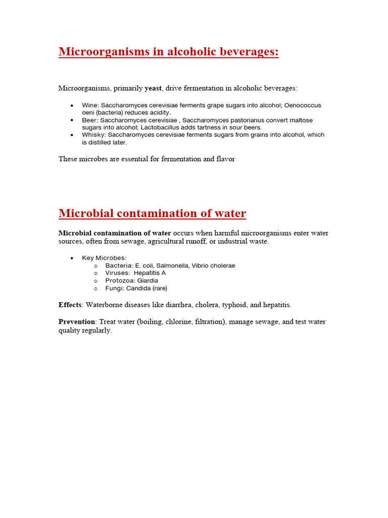 Mos in alcoholic beverages.,water contamination, of water,sewage and ...