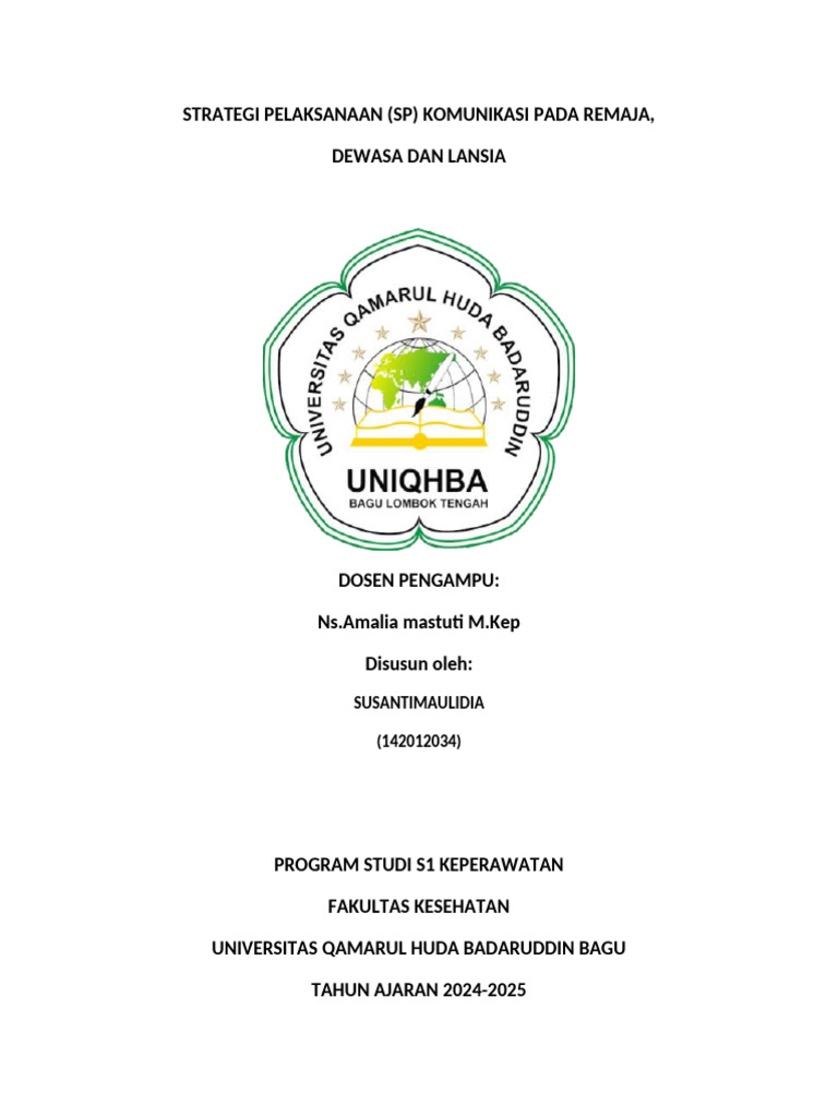 SP KOMUNIKASI PADA REMAJA | PDF