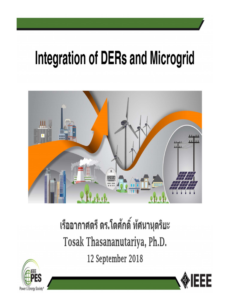Session 1.1 12 Sep 2018 IEEE PES - DERs in Microgrid - Dr.Tosak -A4 2Sheetต่อหน้า | PDF