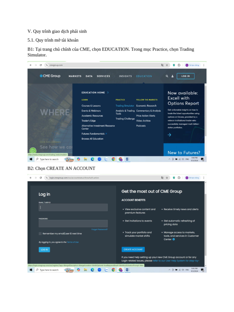 V. Quy trình giao dịch phái sinh | PDF