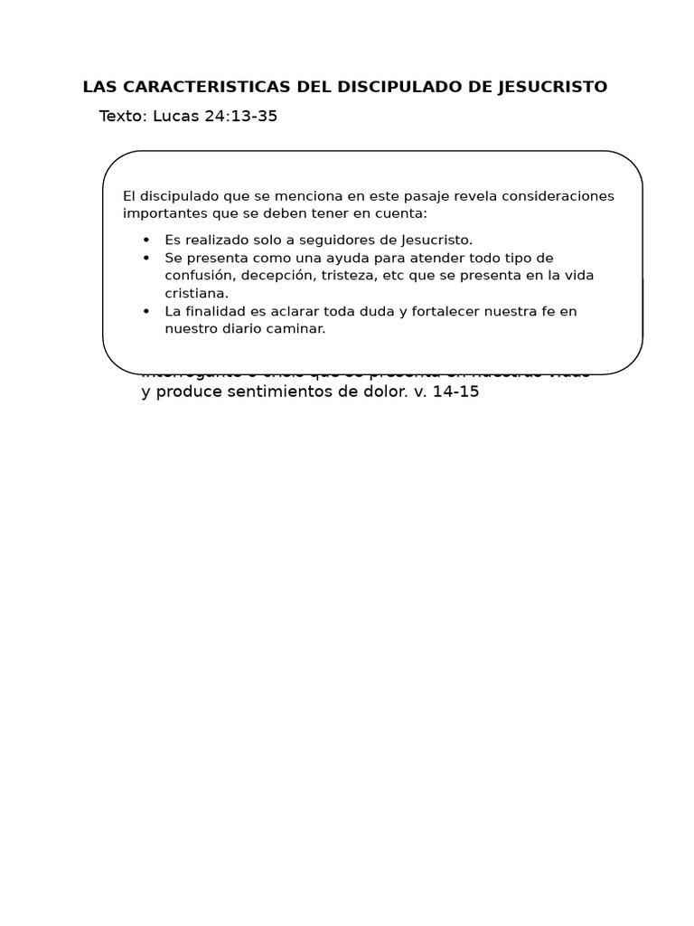 Características del Discipulado Cristiano | PDF