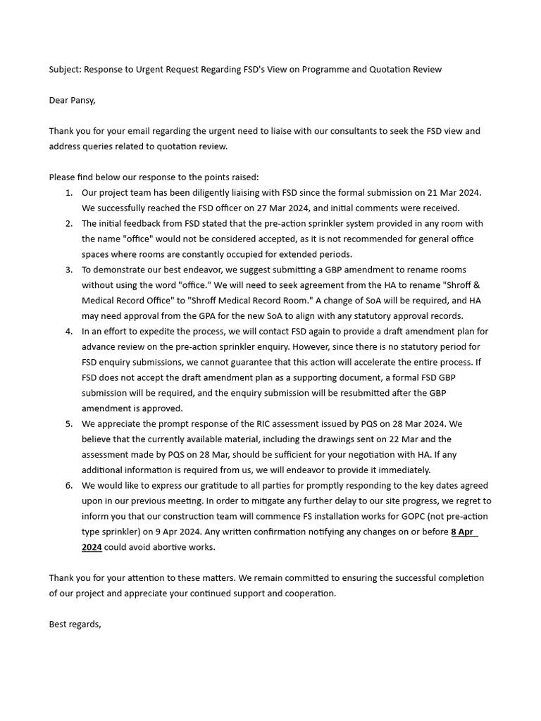 Notice of Delay - Response To Client | PDF | Government