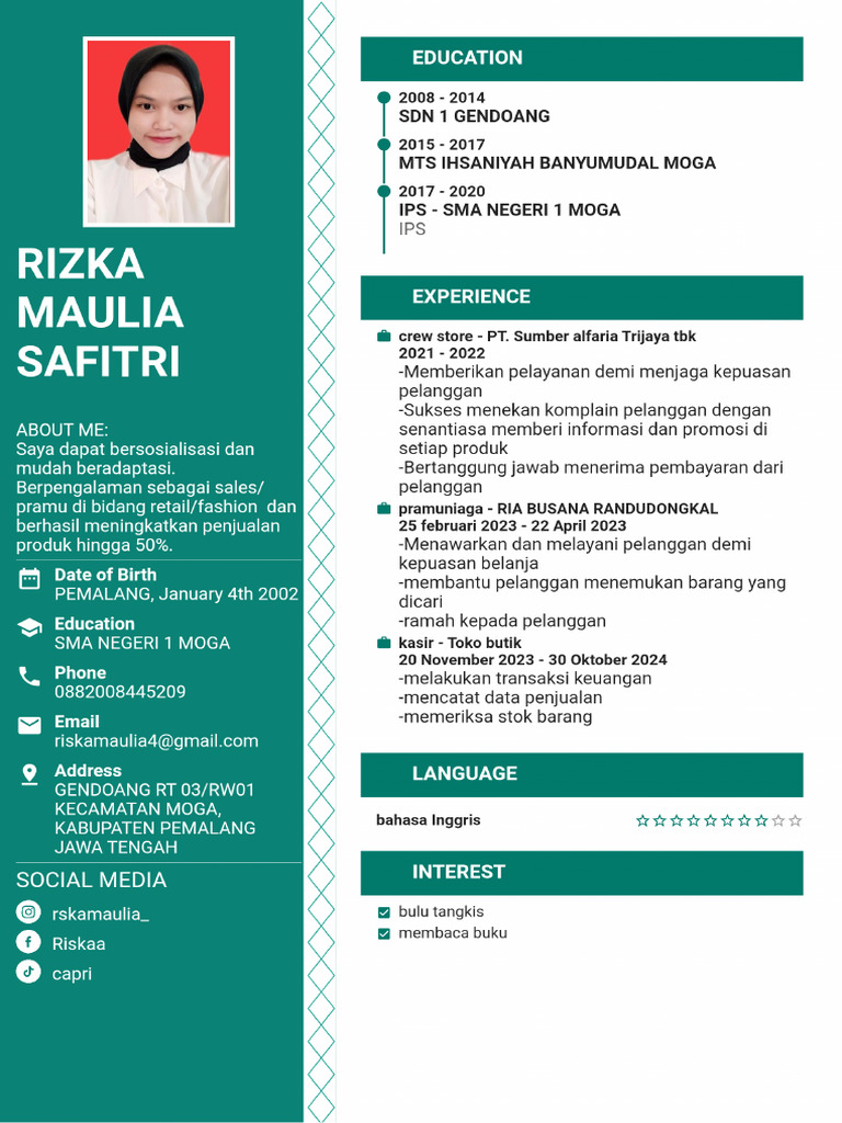 CV Baru Riska | PDF