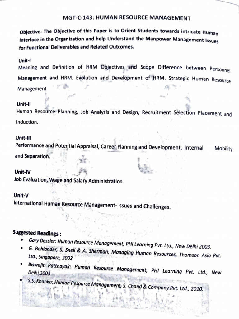 Human Resource Management Overview | PDF