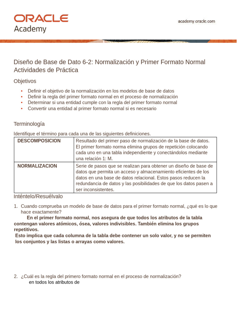 DD 6 2 Practice Esp | PDF | Bases de datos | Datos de computadora