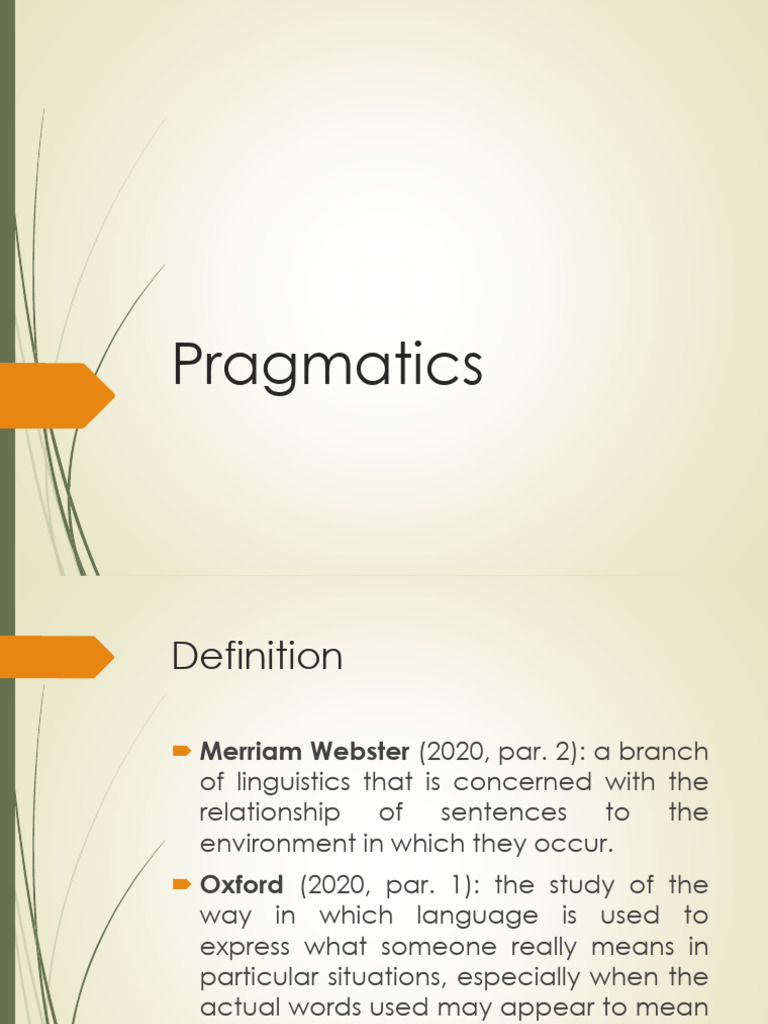 Pragmatics Presentation | PDF