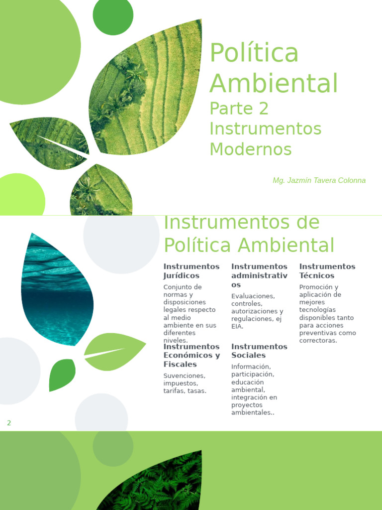 Instrumentos Modernos de Política Ambiental | PDF | Entorno natural | Evaluación de impacto ...