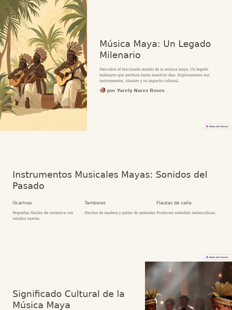Musica Maya Un Legado Milenario | PDF | Instrumentos musicales | Las ...