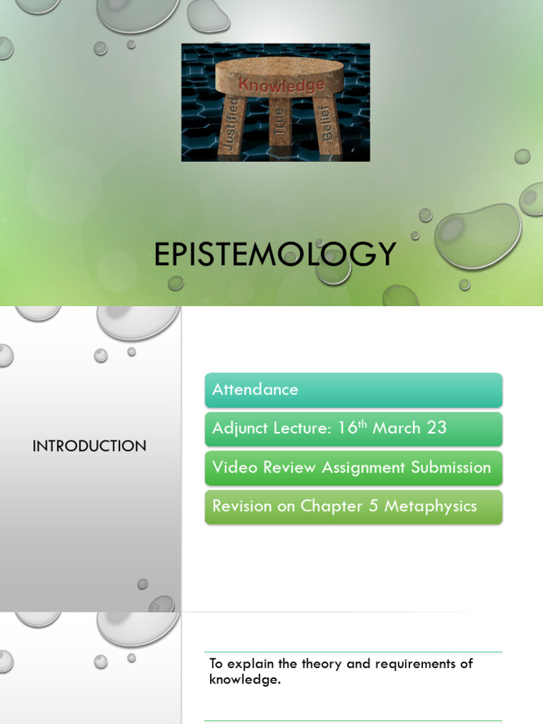 Understanding Epistemology and Knowledge | PDF | Epistemology | Knowledge